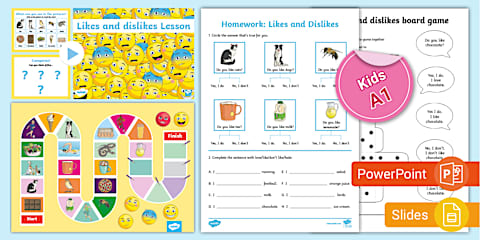 All About Me 'I like' and 'I don't like' Sorting Activity