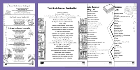 Fifth Grade Print-and-Go Summer Reading List