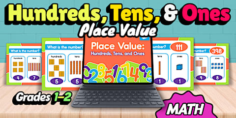 Second Grade Summer Place Value Matching Puzzles