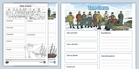 Tom Crean Mind Map (1st/2nd Class)