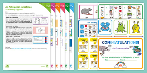 Initial r Sound Word Cards