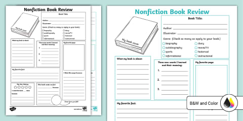 Seventh Grade Book Review Worksheet