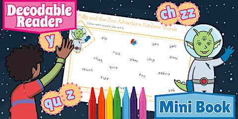 Foundation Phase Phonics - y, z, zz, qu, ch Decodable Readers - Map the ...