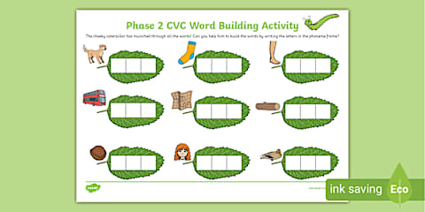 CVC Words Middle Vowel Sounds Activity