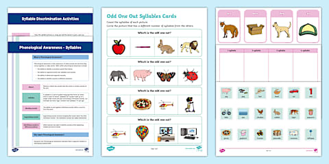 Food-Themed Syllables Clip Cards