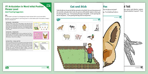 /f/ Articulation in Word Initial Position Short Phrases Activity Pack
