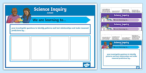 Science Action Words Display Poster