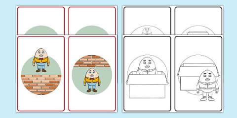 Humpty Dumpty Positional Language Word Cards