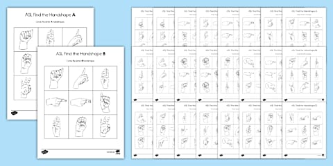 ASL Letters A-Z Cut and Paste Activity Pack