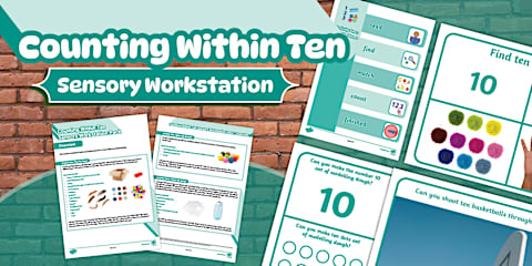 SEND Number Bonds to Ten Sensory Workstation Pack