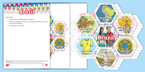 Seahorses Hexagon Writing Template