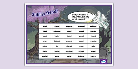 Said Synonyms Word Mat