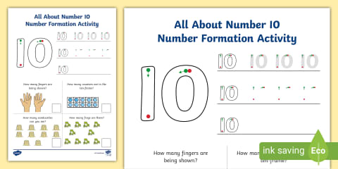 All About Number 1 Number Formation Worksheet - EYFS Number Formation ...