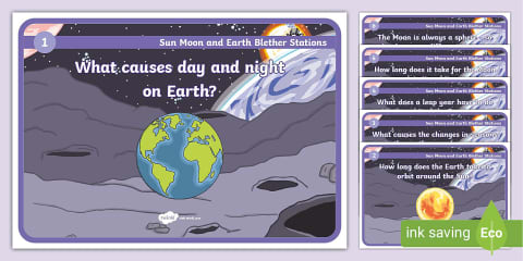 Sun, Moon and Earth Quiz Cards