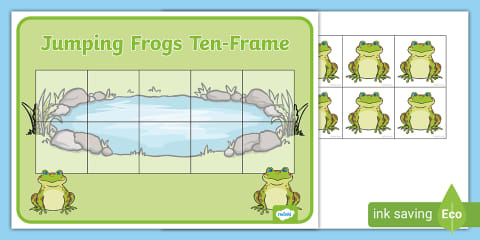 Number Bonds of 10 Life Cycle of a Frog Ten-Frame Activity