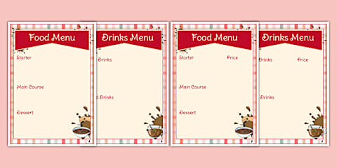 Cafe Menu Template