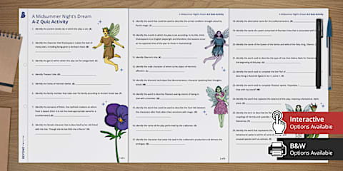 A Midsummer Night's Dream Activity Pack