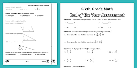 Sixth Grade Math Practice Test | Florida FAST PM3 Test Prep