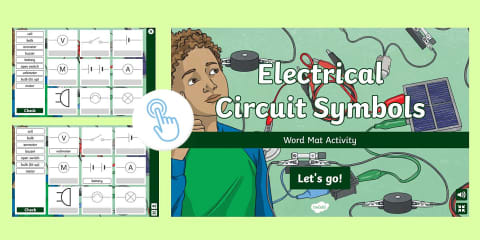 Electrical Circuit Symbols Matching Activity Interactive Game