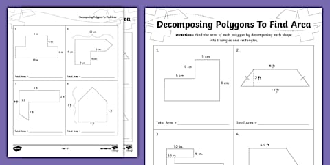 Sixth Grade Calculating the Area of Composite Shapes