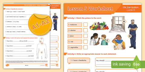 ESL Curriculum Level 4, Lesson 5