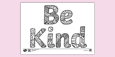 Anti-Bullying Week Mindfulness Colouring Sheets