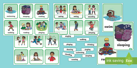 Match the Verb to the Object Game Cards
