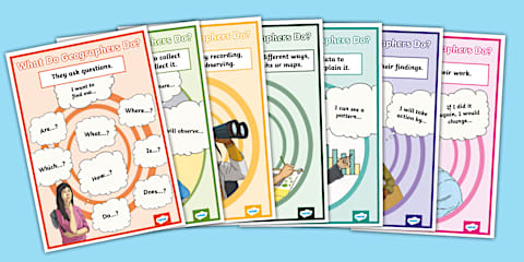 Famous Geographers Display Posters
