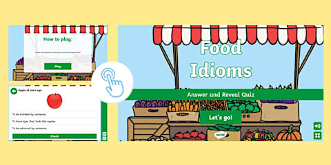 ESL Food Idiom Activity Sheet [Kids, B1]