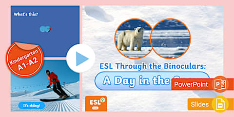 ESL A Day in the Snow Lesson [Kindergarten, A1-A2]