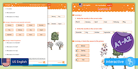 ESL Curriculum (US-English Version) Level 3, Lesson 4 Interactive Worksheet