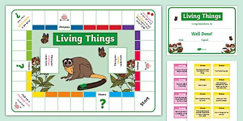 Living Things Vocabulary Cards