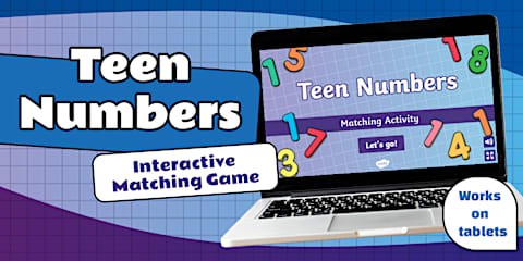 Representing Numbers to 20 Interactive Word Mat Activity