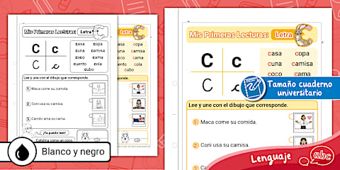 Cuadernillo: Actividades ortográficas con la letra c (ca-co-cu)