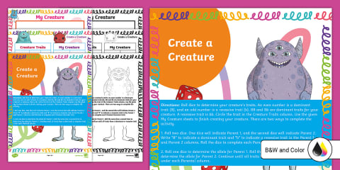 Seventh Grade Dominant & Recessive Traits Create an Alien Genetics ...