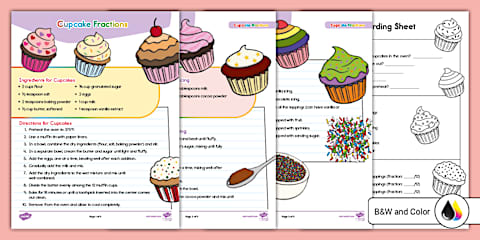 Cupcake Recipe Sequencing Activity