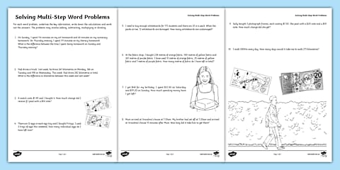 Australian Money Worksheet | Word Problems | Year 3 Resource