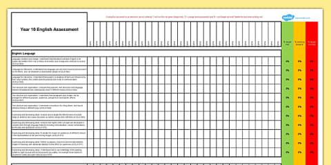 Australian Curriculum Year 10 (v9) English Assessment Tracker