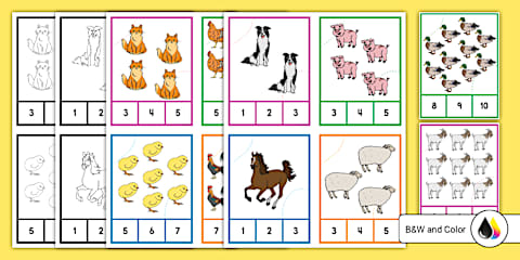 French–English Farm Animal Photo Flashcards