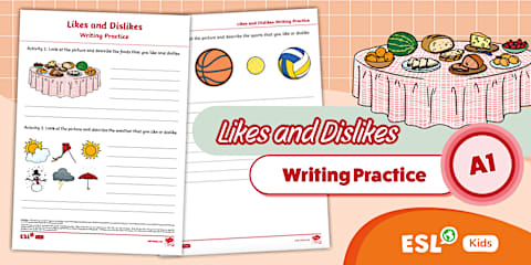 Like, Dislikes and Preferences Activity Sheets