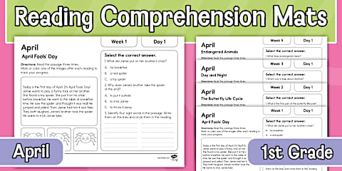 April Start of the Month Activity Pack for K-2nd Grade