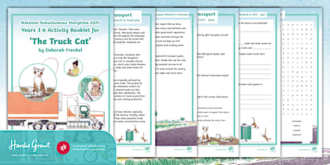 'The Truck Cat' by Deborah Frenkel Colouring Pages
