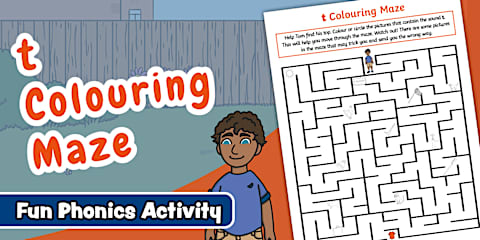 'ch' Phonics Colouring Maze