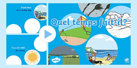 French: Weather Matching Activity - Twinkl - KS2