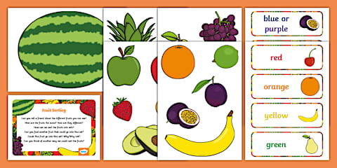 Foods of Many Colours Sorting Activity
