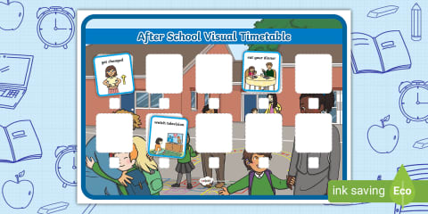 Evening Routine Visual Timetable