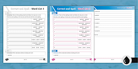 Grade 6 Spelling Word List Worksheet 4