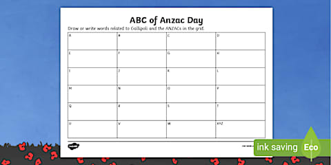 The Ode Cut and Paste Worksheet / Worksheet - New Zealand, Anzac Day ...