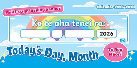 Botanical-Themed Today's Date Display Pack - English/Te Reo Māori