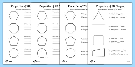 3d shapes properties worksheet twinkl